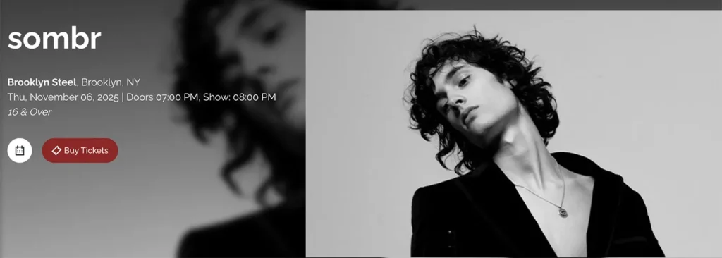 sombr Tickets | 9th October | Gramercy Theatre